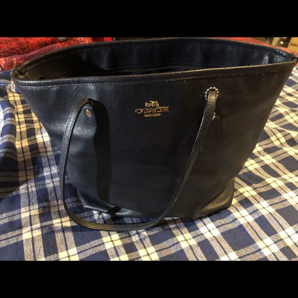 Coach | Bags | Coach Tote Navy Blue | Poshmark